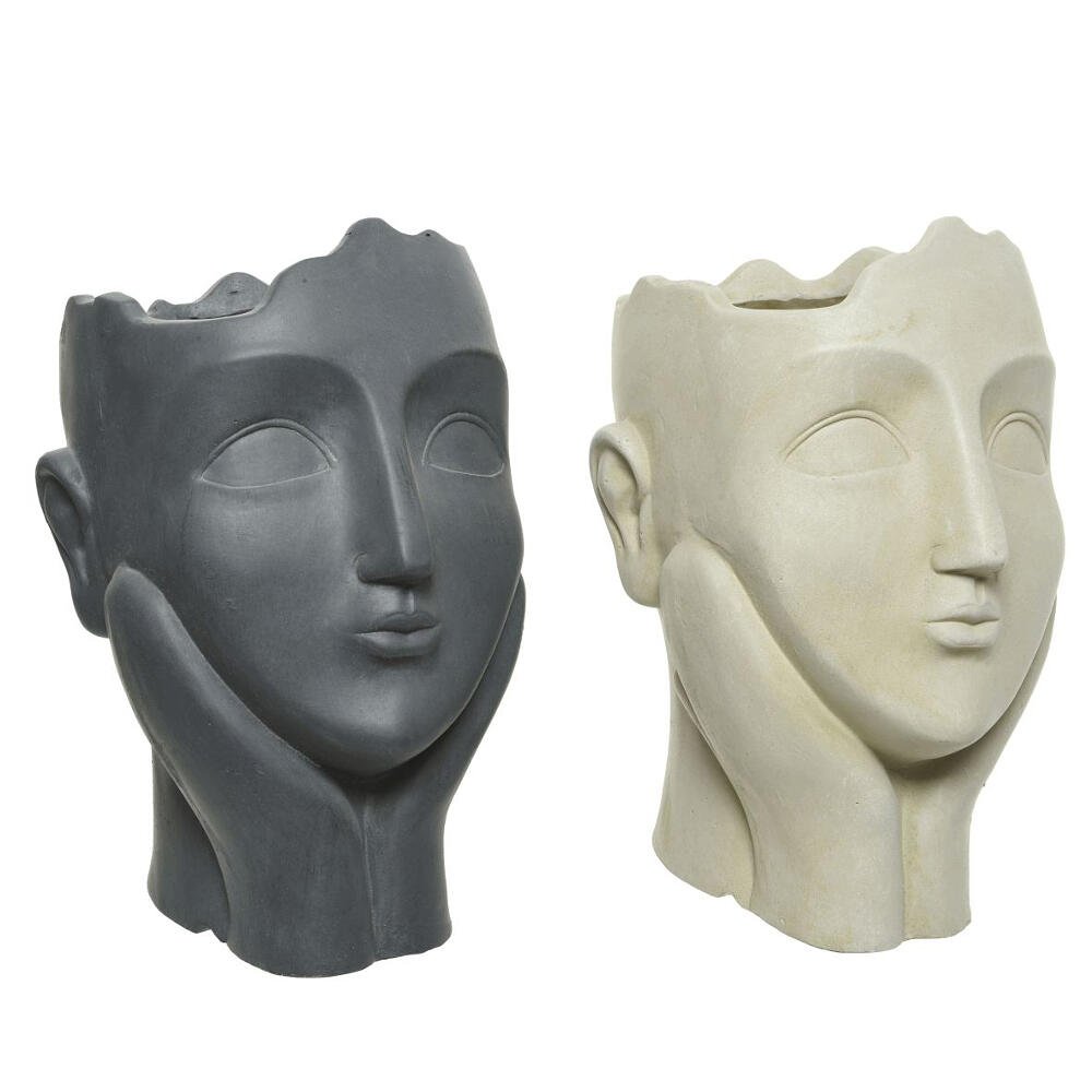 MACETERO DE FIBRA CABEZA 34.5CM